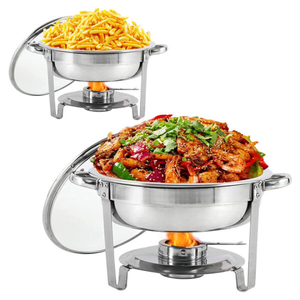 Round Translucent Chafing Dish with stand - RIT